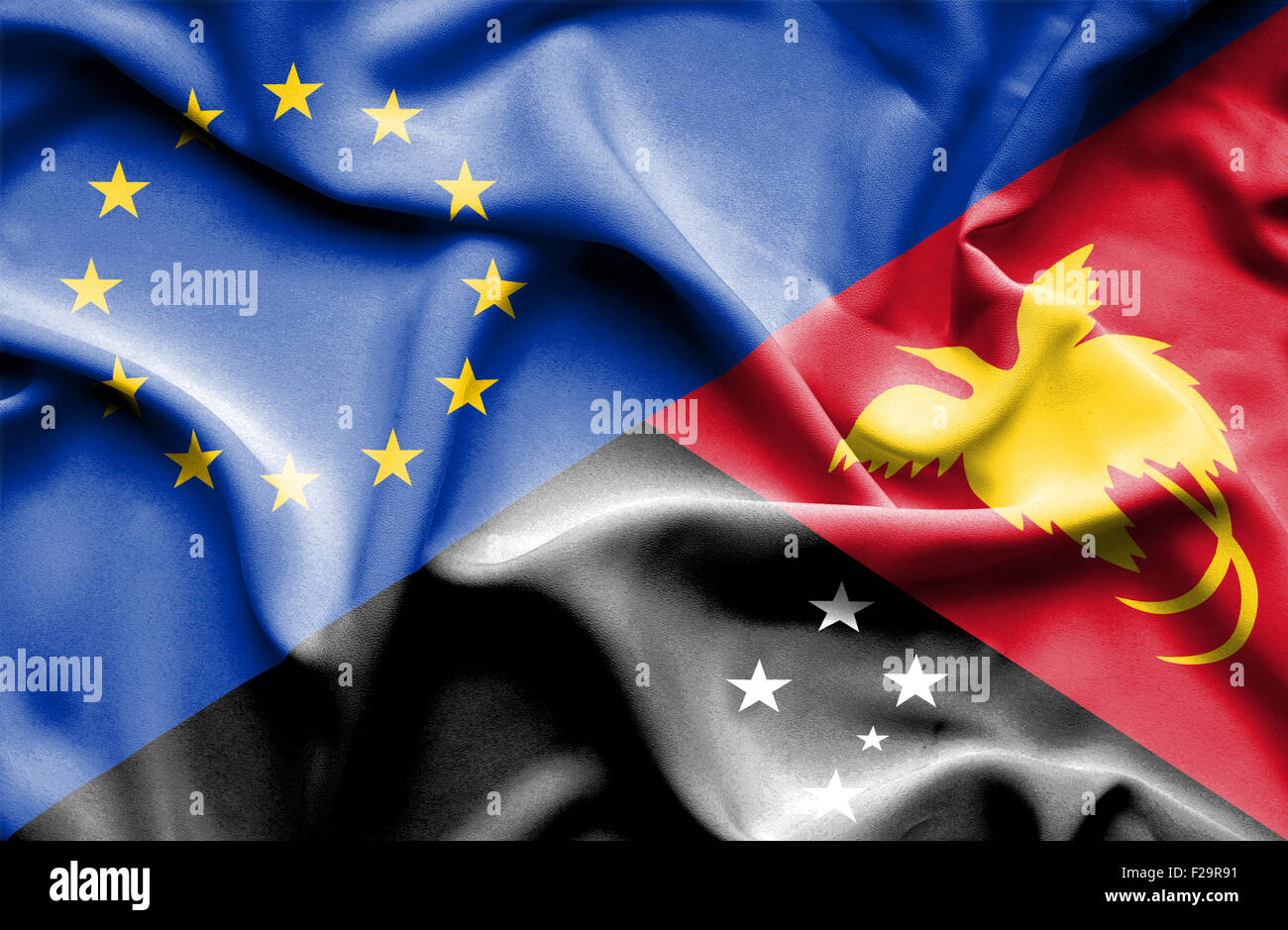 European union guinea flags hi-res stock photography and images - Alamy