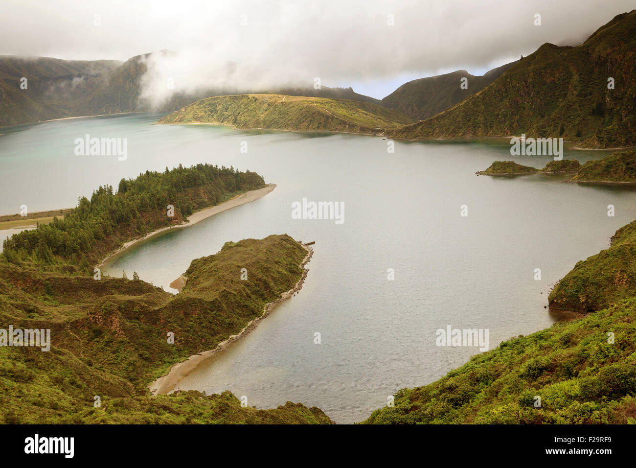 Lake of Fire (Lagoa do Fogo) in Sao Miguel Island - Azores Stock Photo ...