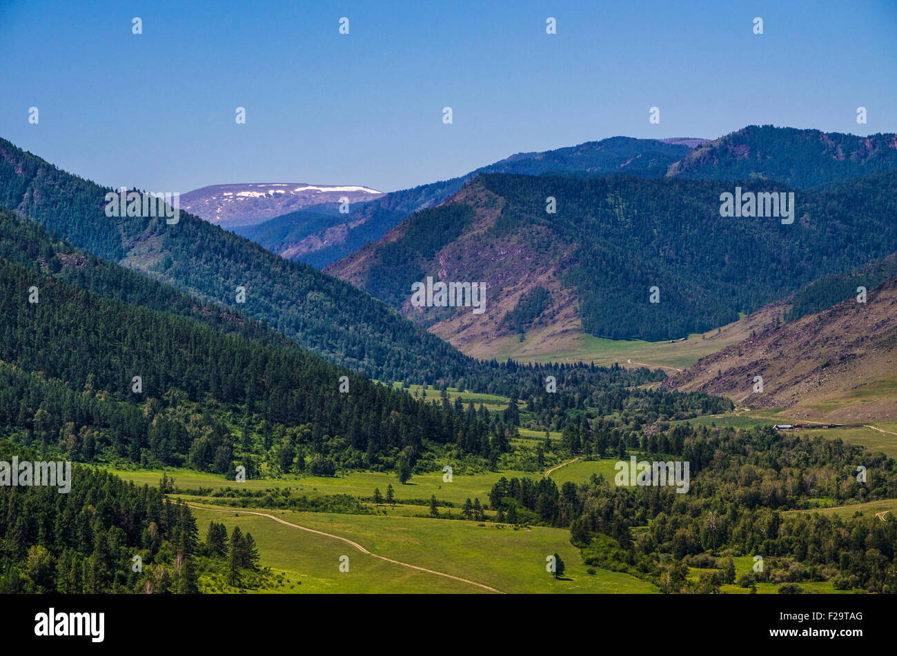 mount altai,a beautiful landscape,roads among mountains,snow,a taiga ...