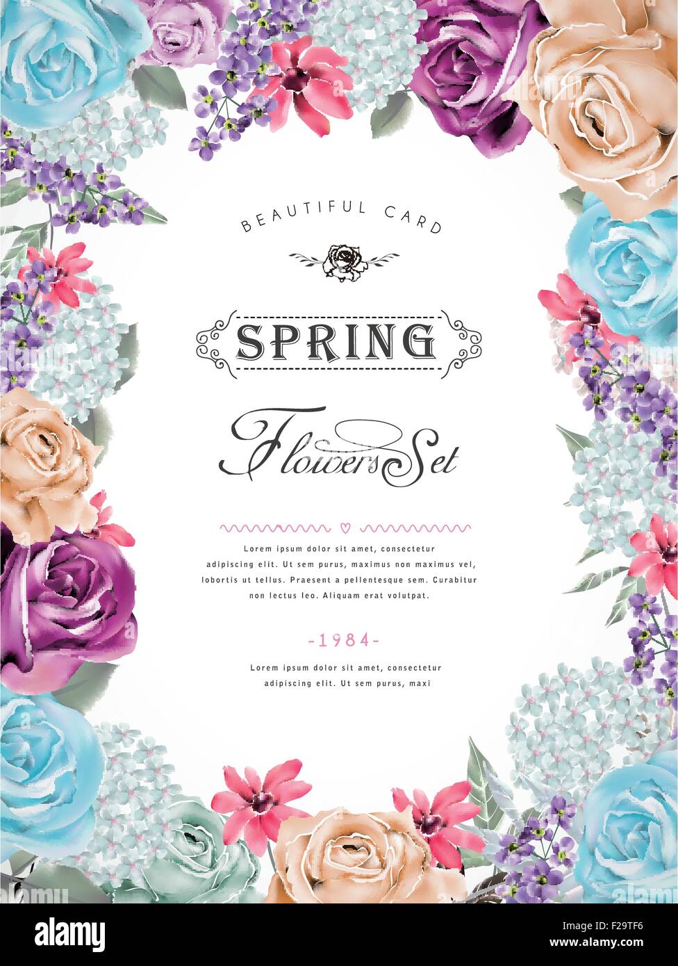 Wonderful white flowers Stock Vector Images - Alamy