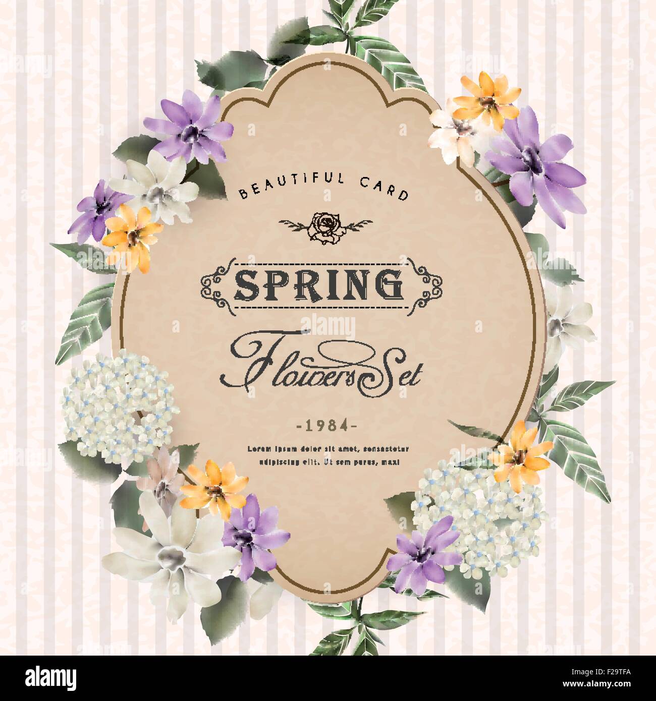 Floral card design hi-res stock photography and images - Alamy