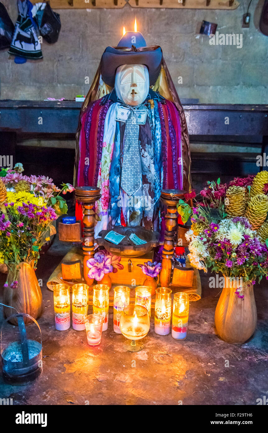 Shrine of El Maximon in Santiago De Atitlan , Guatemala Maximon saint ...
