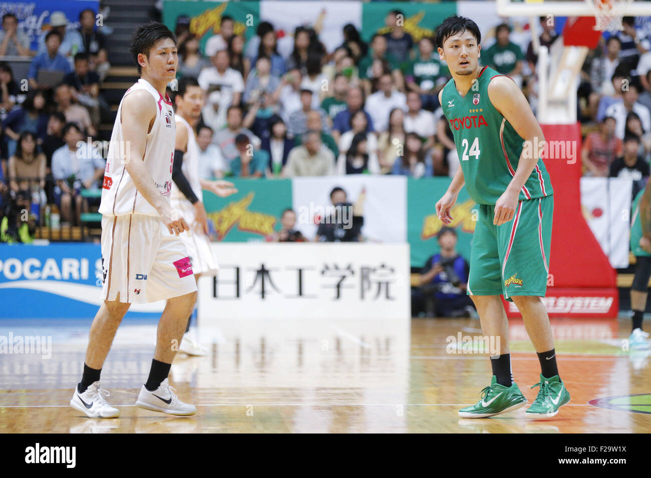 Ota-City General Gymnasium, Tokyo, Japan. 13th Sep, 2015. (L-R ...