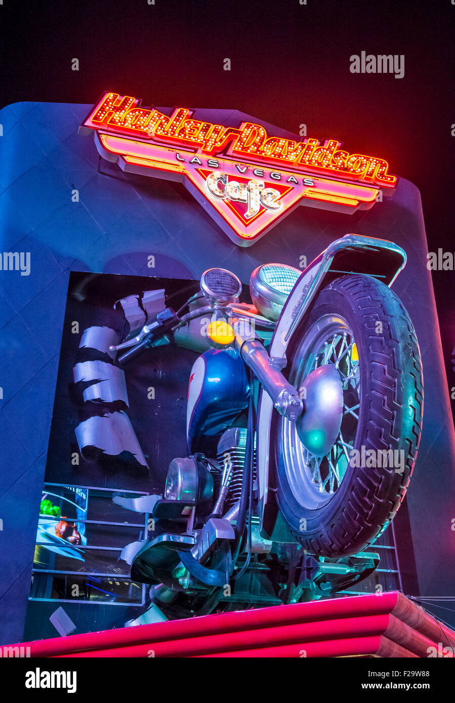 The Harley Davidson Cafe Las Vegas strip Stock Photo - Alamy