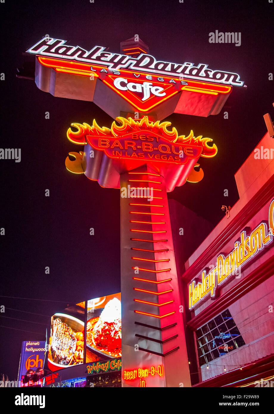 The Harley Davidson Cafe Las Vegas strip Stock Photo - Alamy