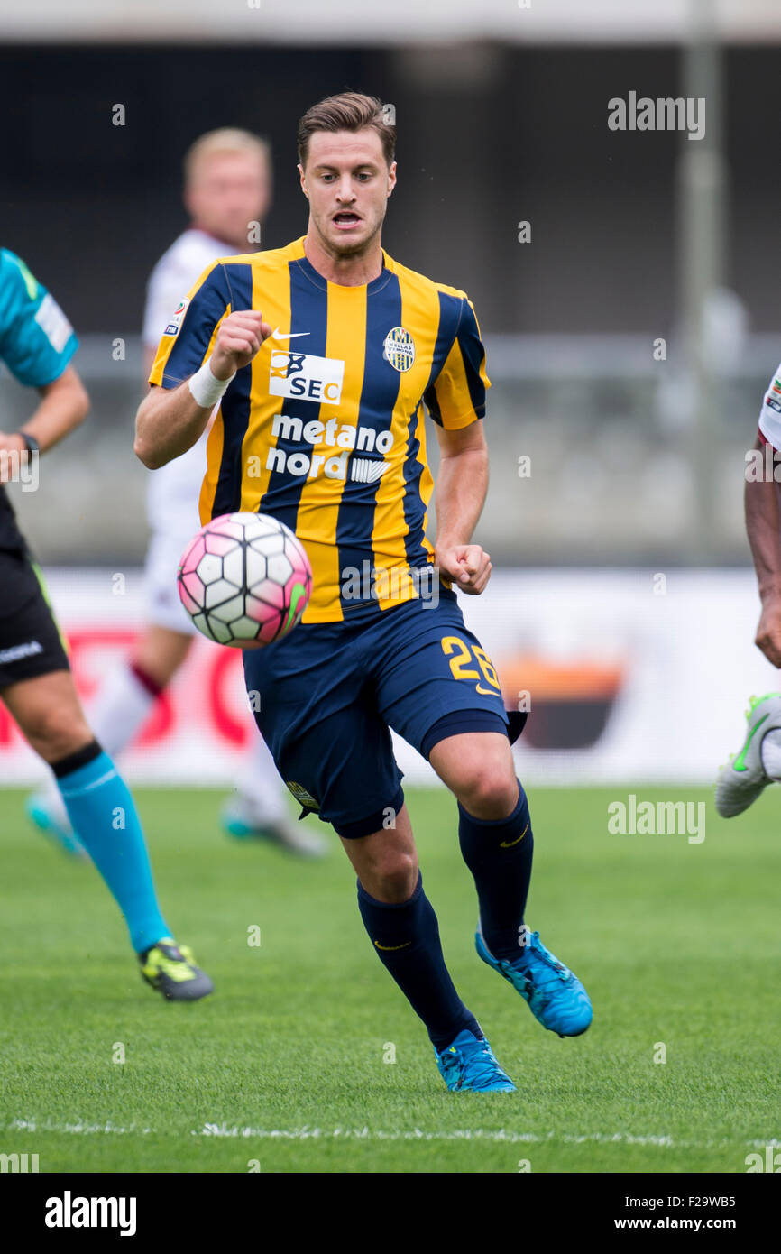 Verona, Italy. 13th Sep, 2015. Jacopo Sala (Hellas) Football/Soccer : Italian "Serie A" match ...