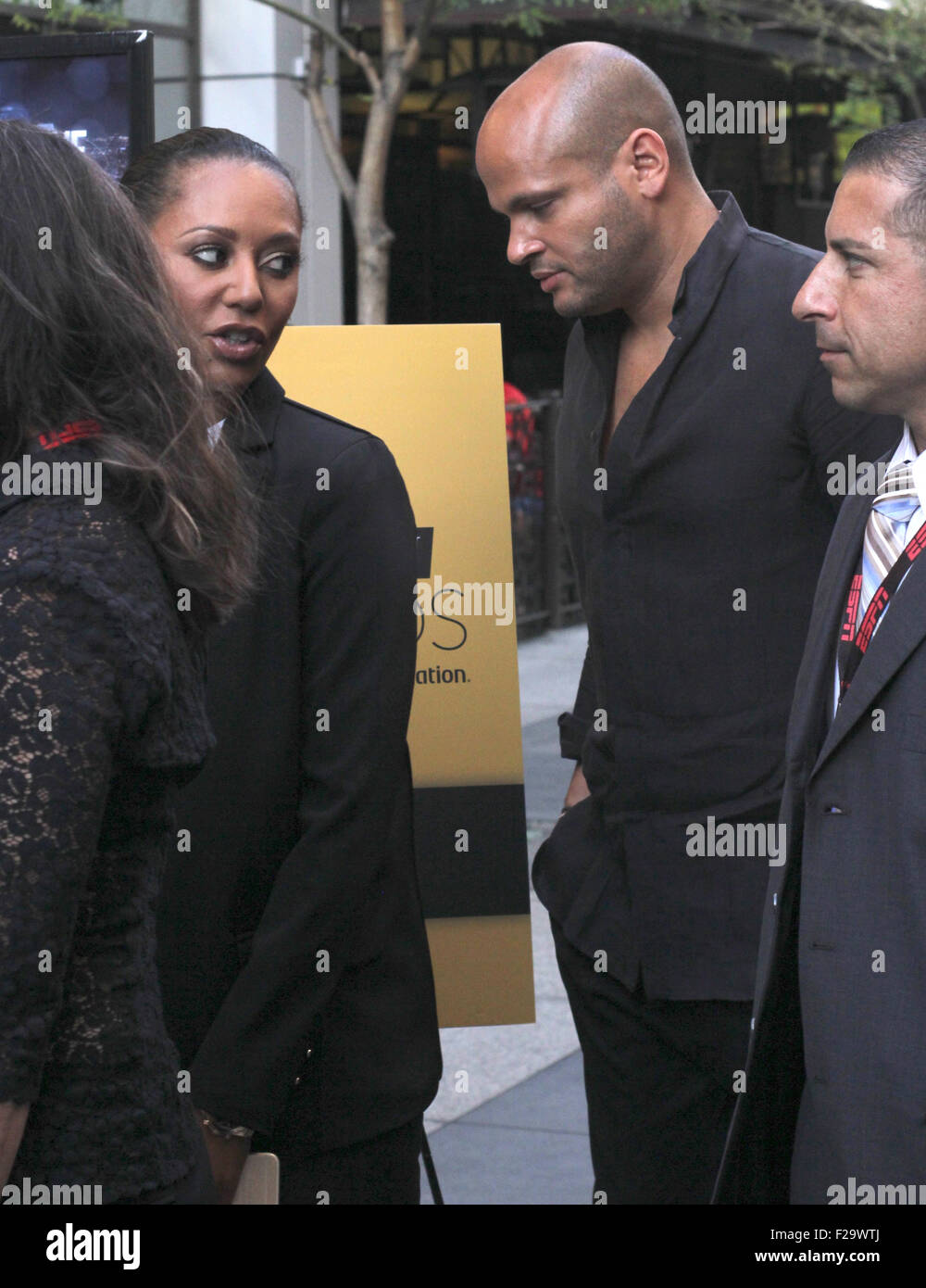 Mel B and Stephen Belafonte arrive at the Sports Humanitarian Awards at ...