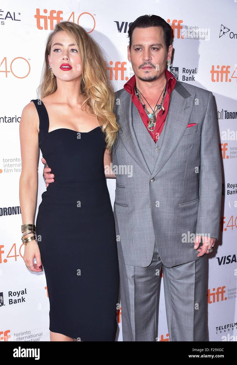 Toronto, ON. 14th Sep, 2015. Amber Heard, Johnny Depp at arrivals for ...