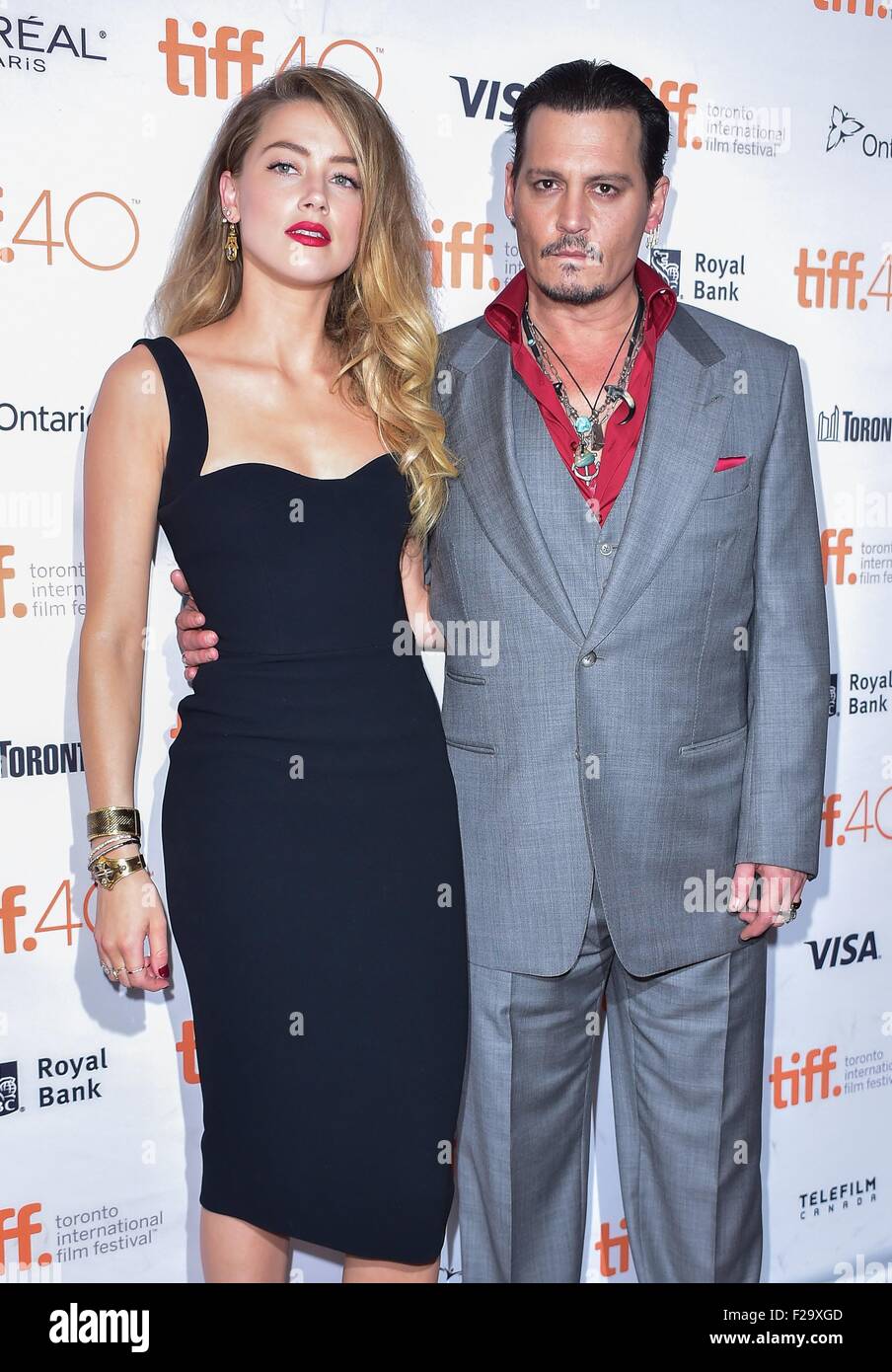Toronto, ON. 14th Sep, 2015. Amber Heard, Johnny Depp at arrivals for ...