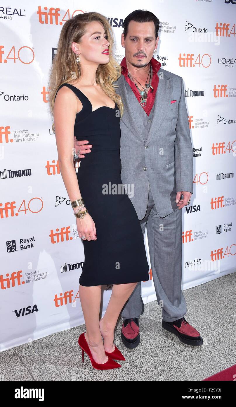Toronto, ON. 14th Sep, 2015. Amber Heard, Johnny Depp at arrivals for ...