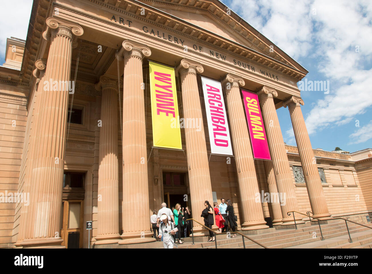 Art Gallery of New South Wales visitors enter the tourist attraction ...