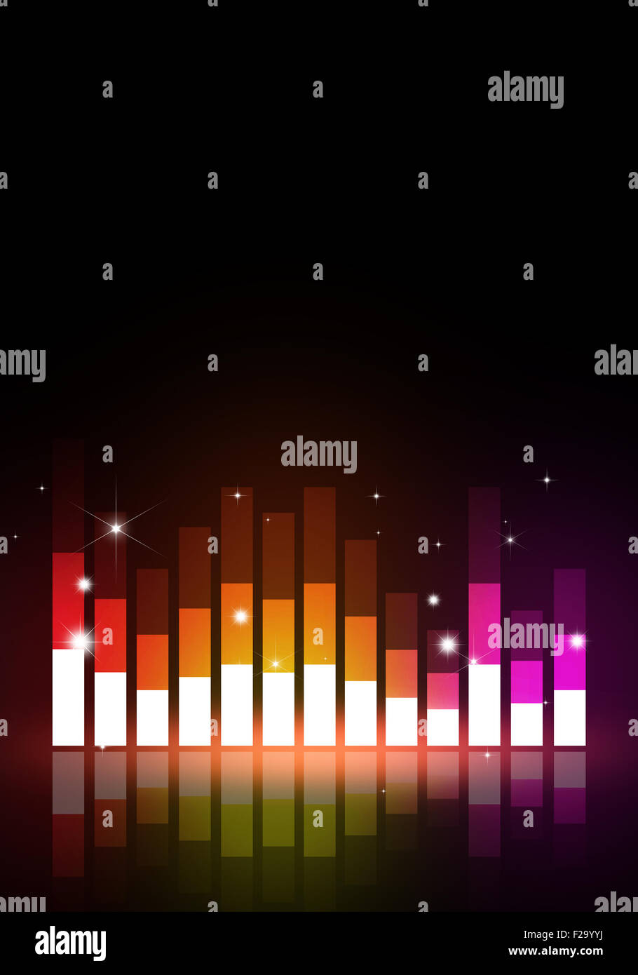multicolor music equalizer background for joyful party events Stock ...