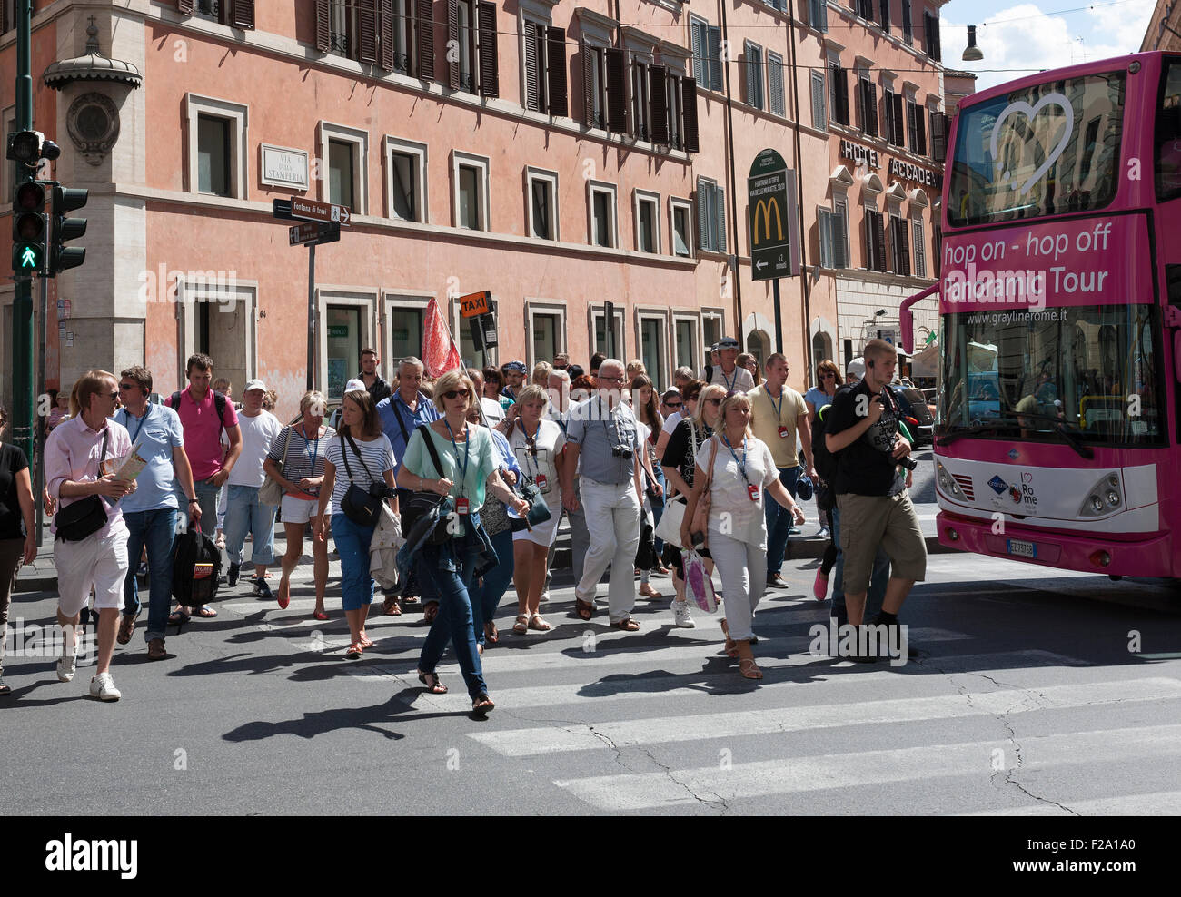 Pedestrian crossing rome hi-res stock photography and images - Alamy