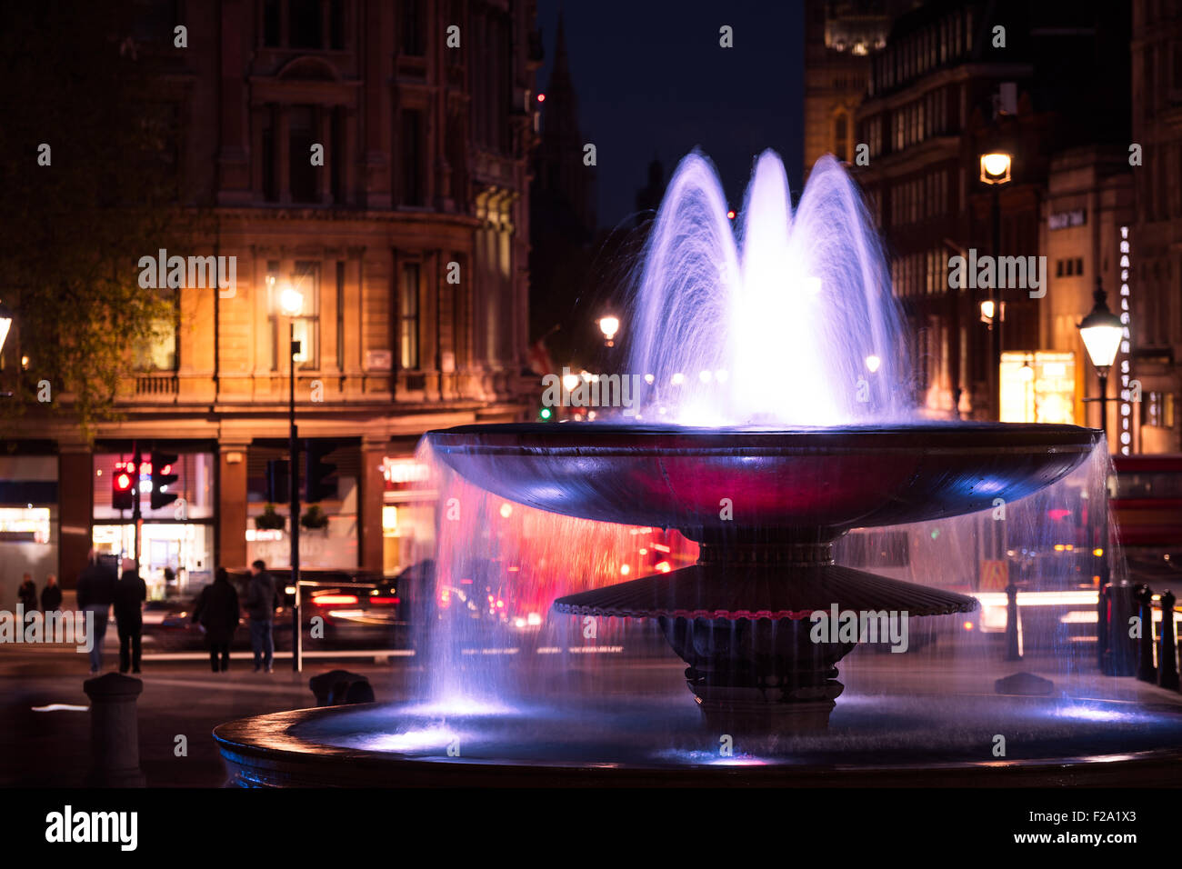 A fountain in Trafalgar square, London, taken in Spring Stock Photo - Alamy