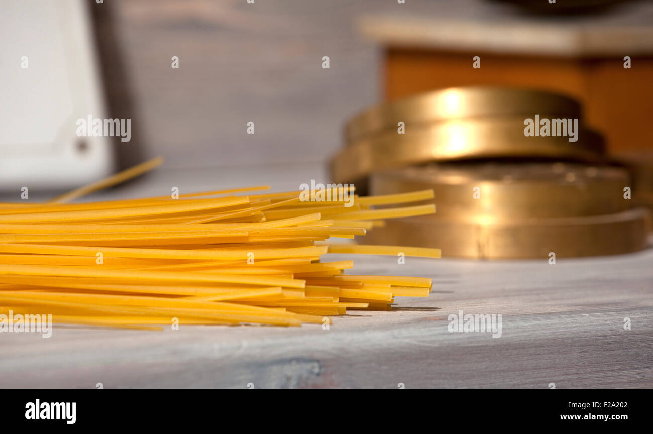 Famous italian Spaghetti on the table Stock Photo - Alamy