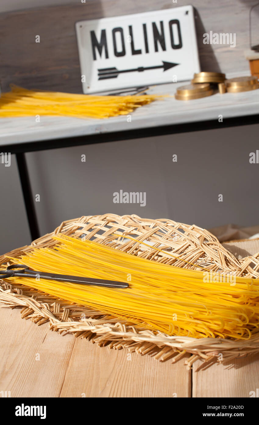Famous italian Spaghetti on the table Stock Photo - Alamy