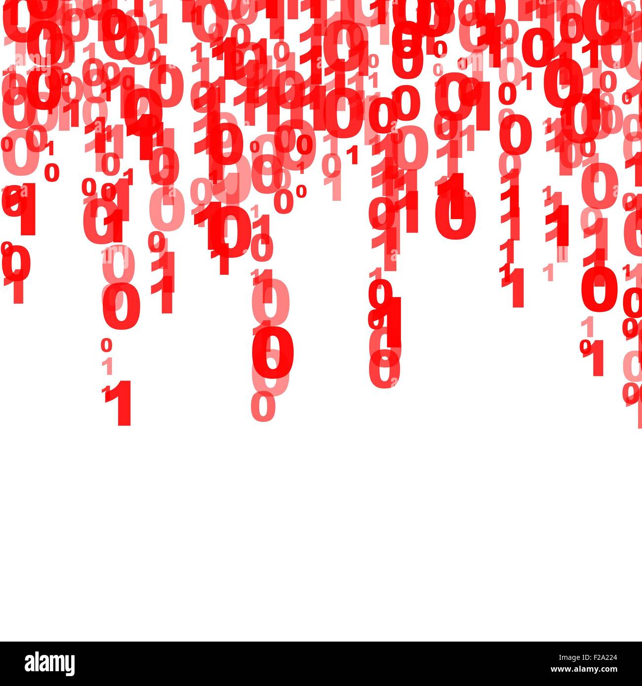 Random binary figures of number zero and one on white background Stock ...