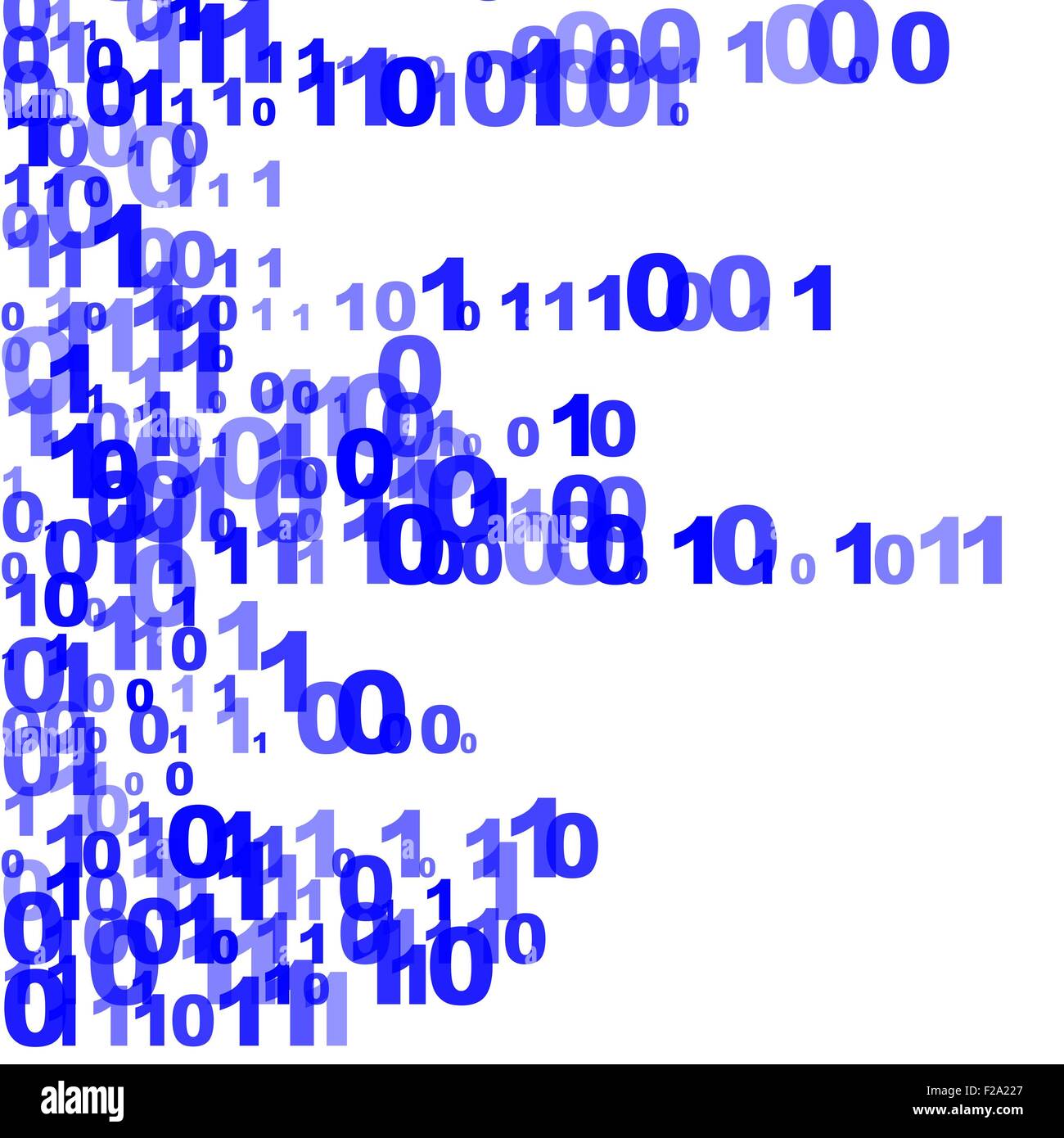 Random binary figures of number zero and one on white background Stock ...