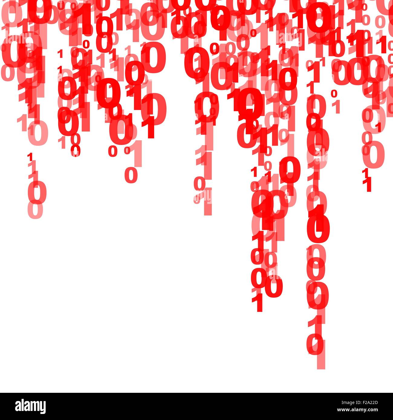 Random binary figures of number zero and one on white background Stock ...