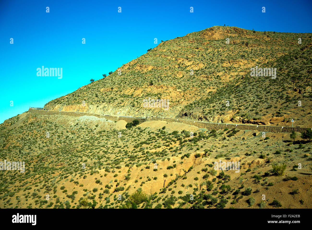 valley in africa morocco the atlas dry mountain ground isolated hill ...
