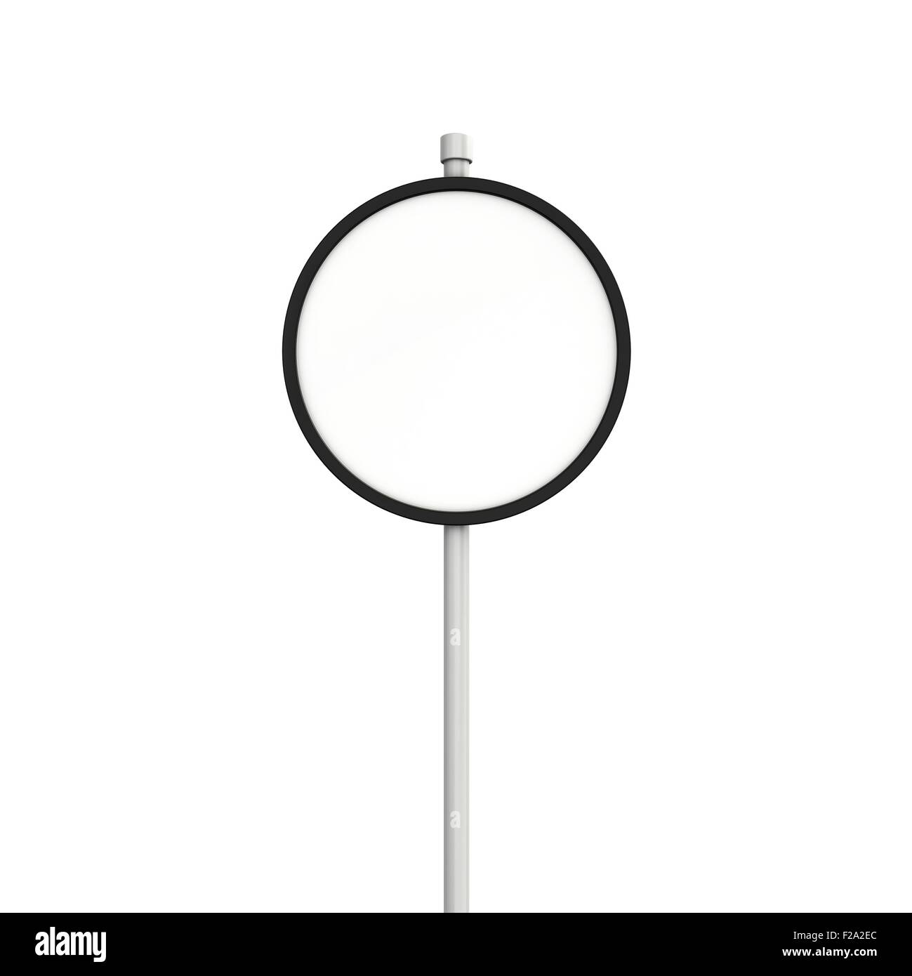 Blank round road sign Stock Photo - Alamy