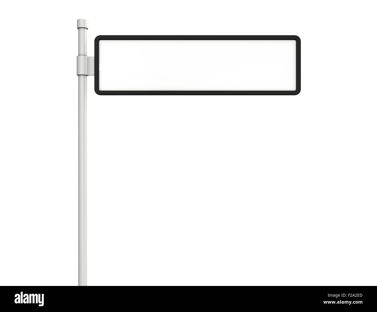 Blank rectangular road sign Stock Photo - Alamy