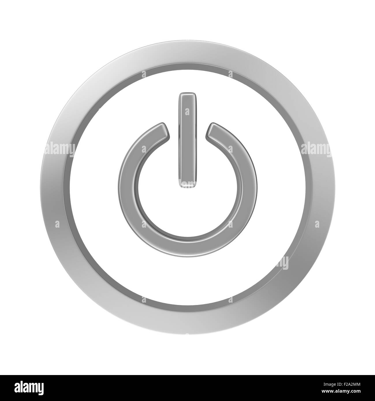 Power button icon metallic internet hi-res stock photography and images ...