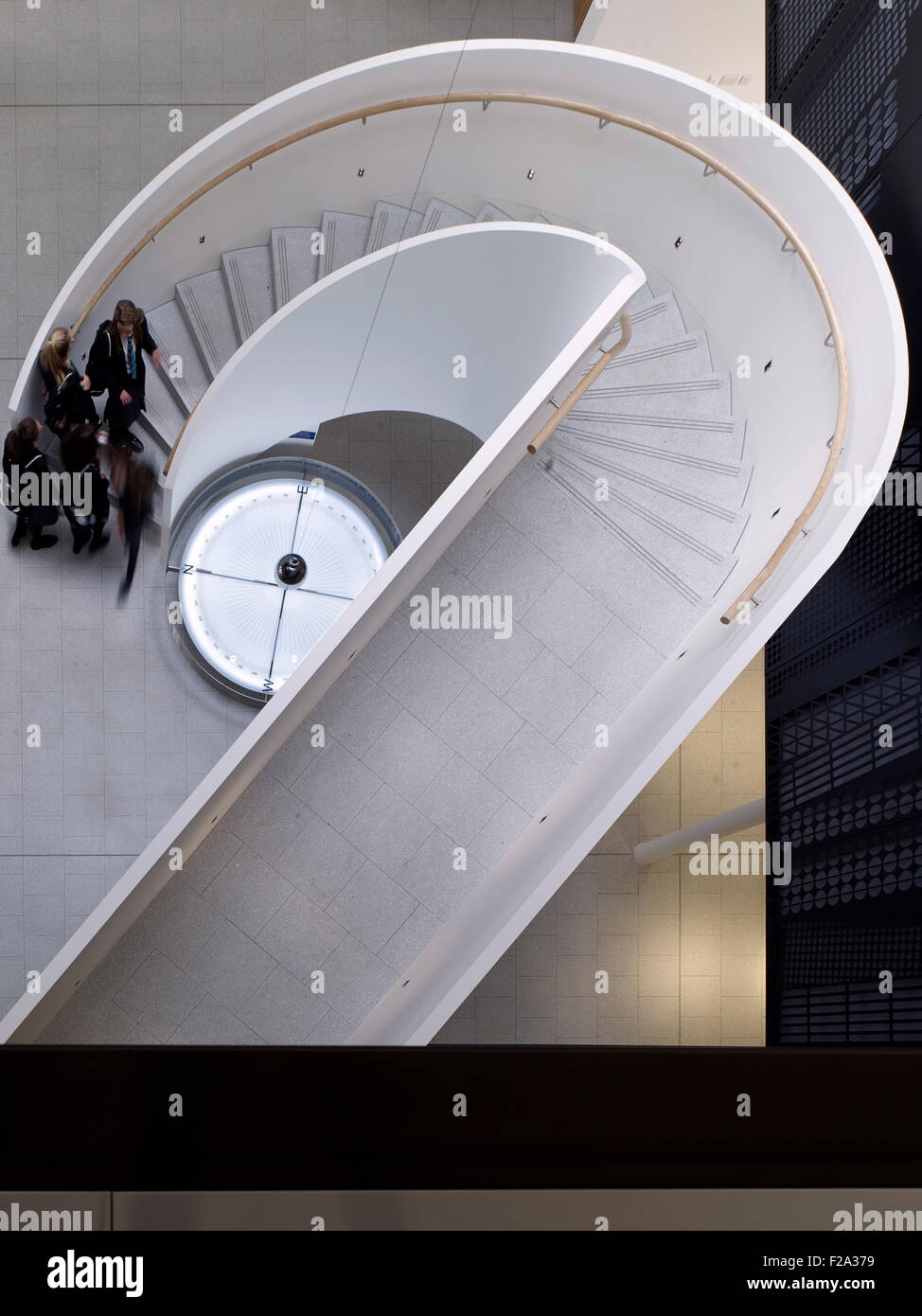 Bird's eye view of spiral staicase. Uppingham School Science Centre ...
