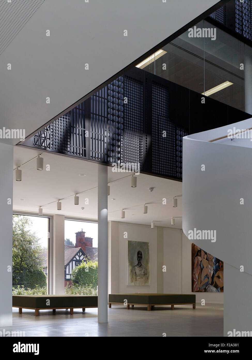 View through ground floor foyer. Uppingham School Science Centre ...