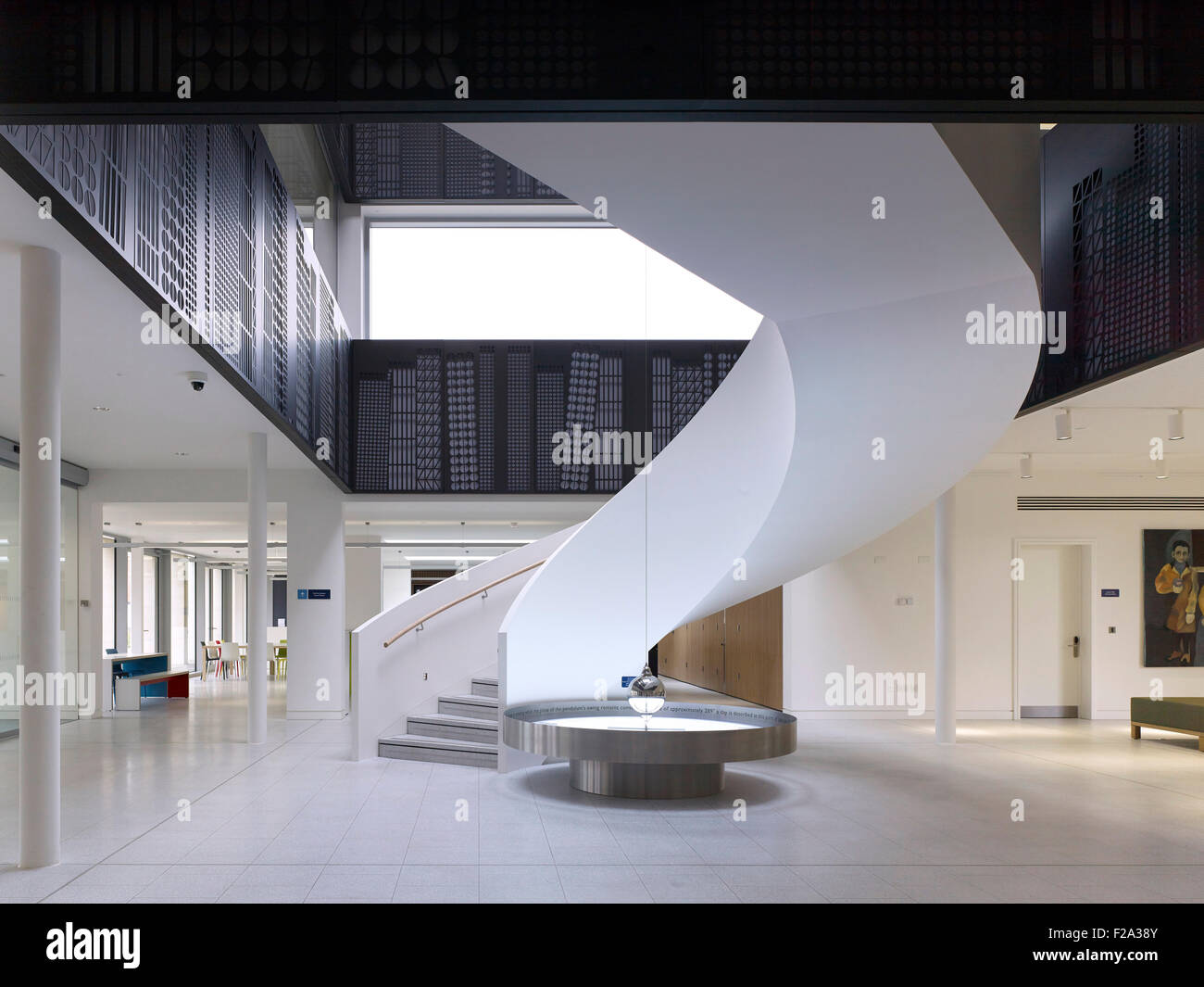 Ground floor foyer with spiral staircase. Uppingham School Science ...