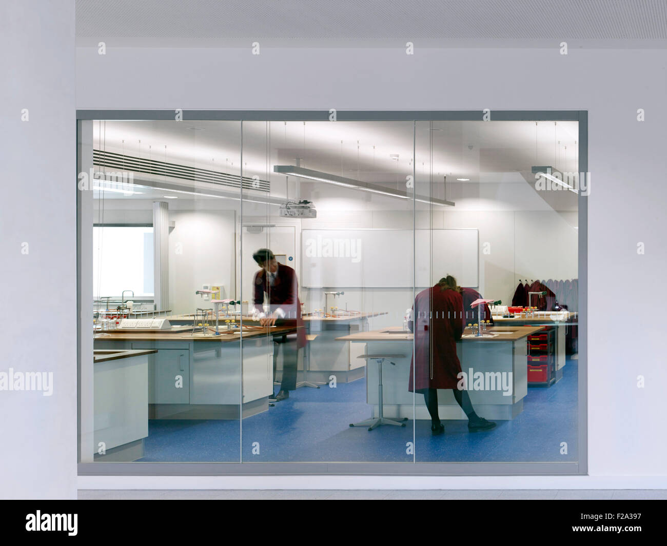 School laboratory with window wall. Uppingham School Science Centre ...