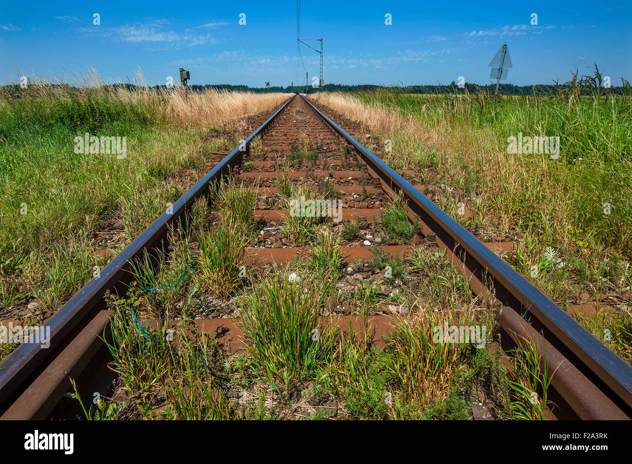 Railway tracks, Bavaria, Germany Stock Photo - Alamy