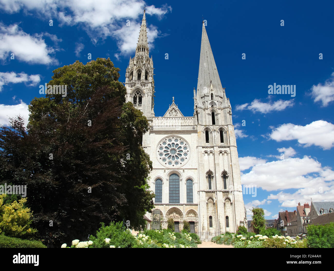 Cathedral of Our Lady of Chartres, a medieval Catholic cathedral in ...