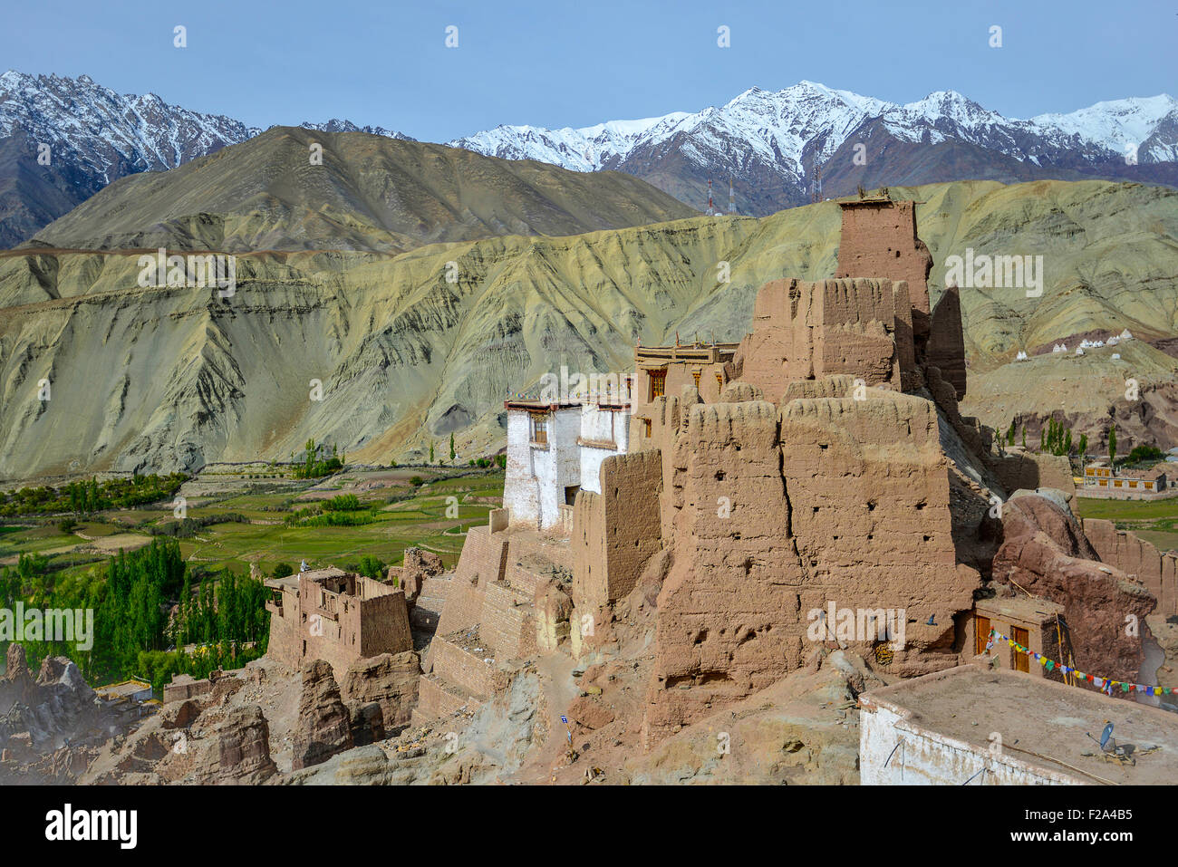 India Jammu Kashmir Ladakh Basgo Monastery and fort Stock Photo - Alamy