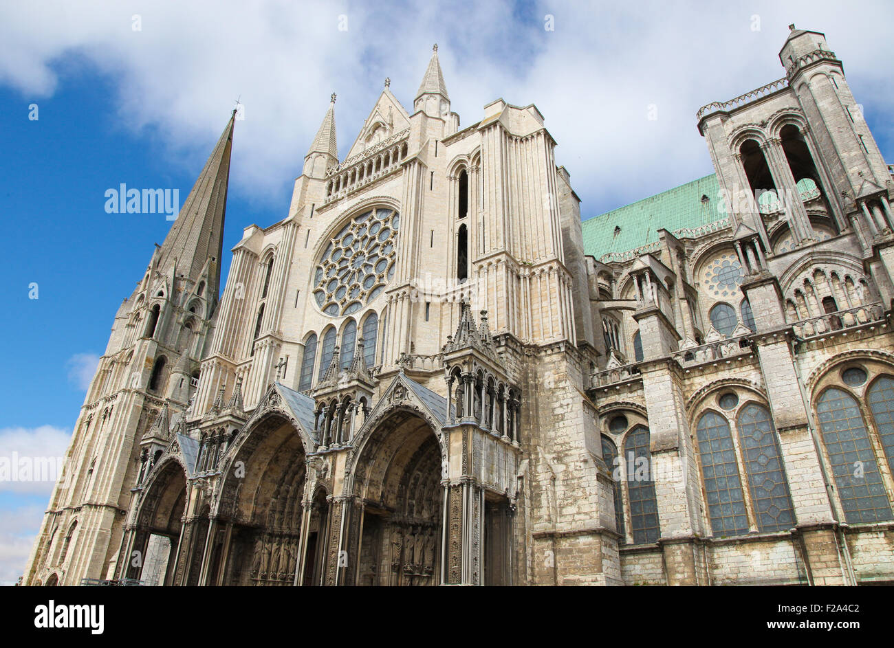 Cathedral of Our Lady of Chartres, a medieval Catholic cathedral in ...