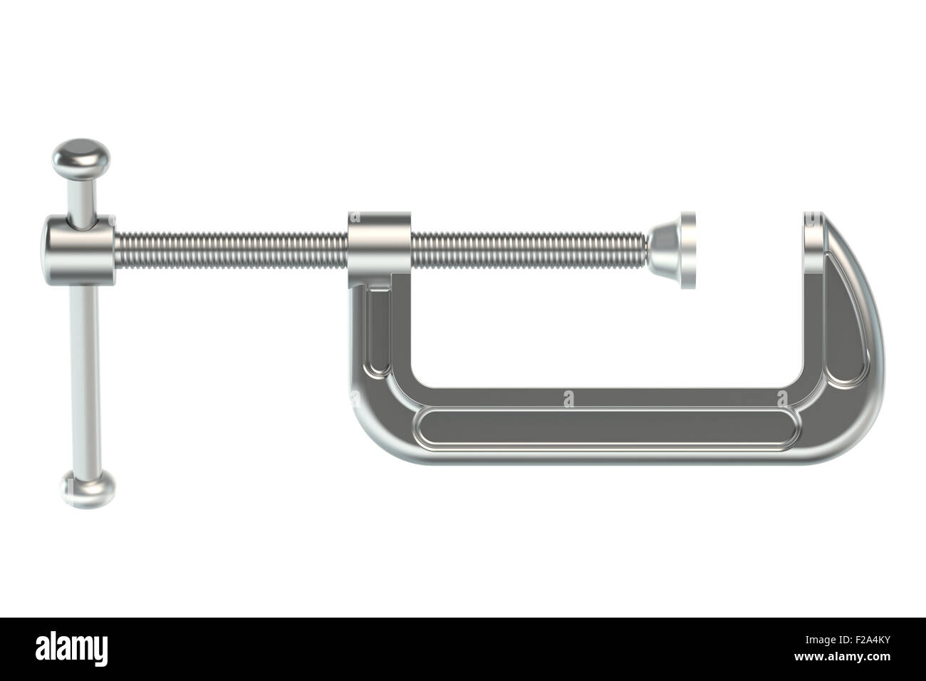 Metallic Clamp isolated on white background Stock Photo - Alamy