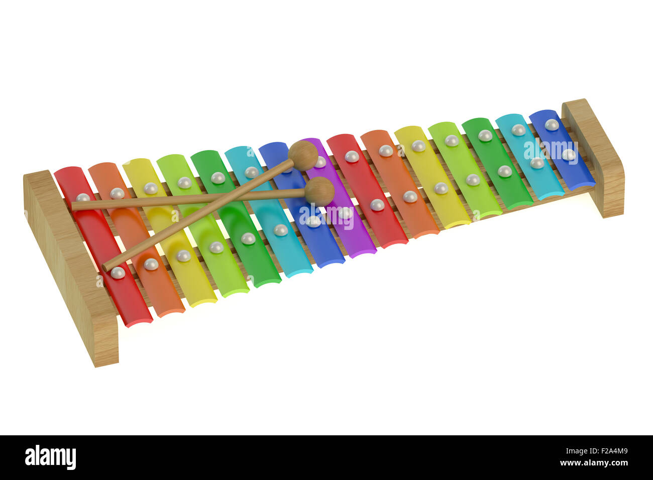 Wooden colorful xylophone isolated on white background Stock Photo - Alamy