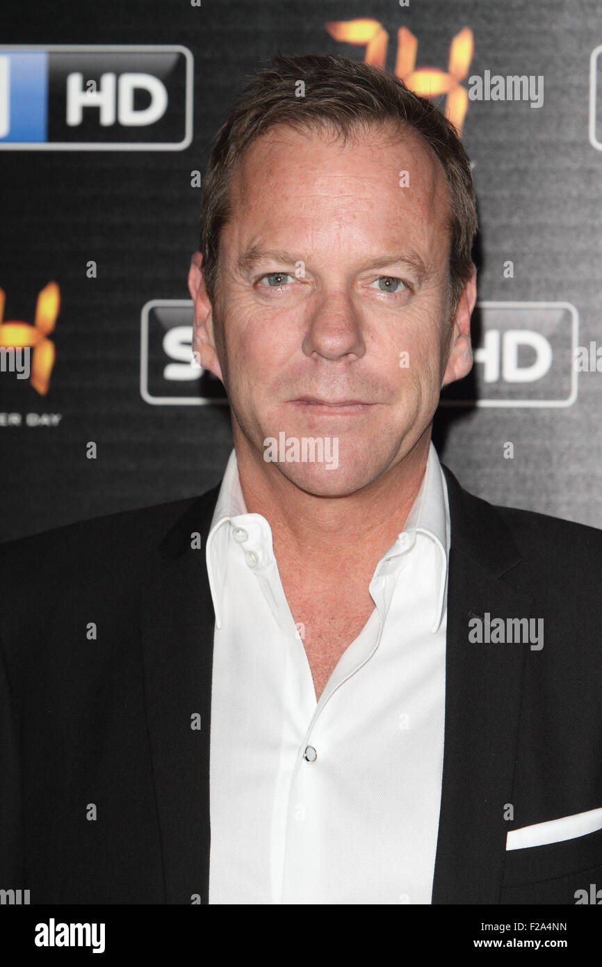 London, UK. Kiefer Sutherland at UK premiere of '24: Live Another Day ...