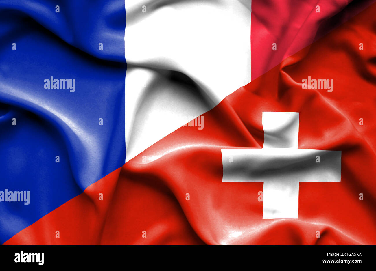 Switzerland france two flags hi-res stock photography and images - Alamy