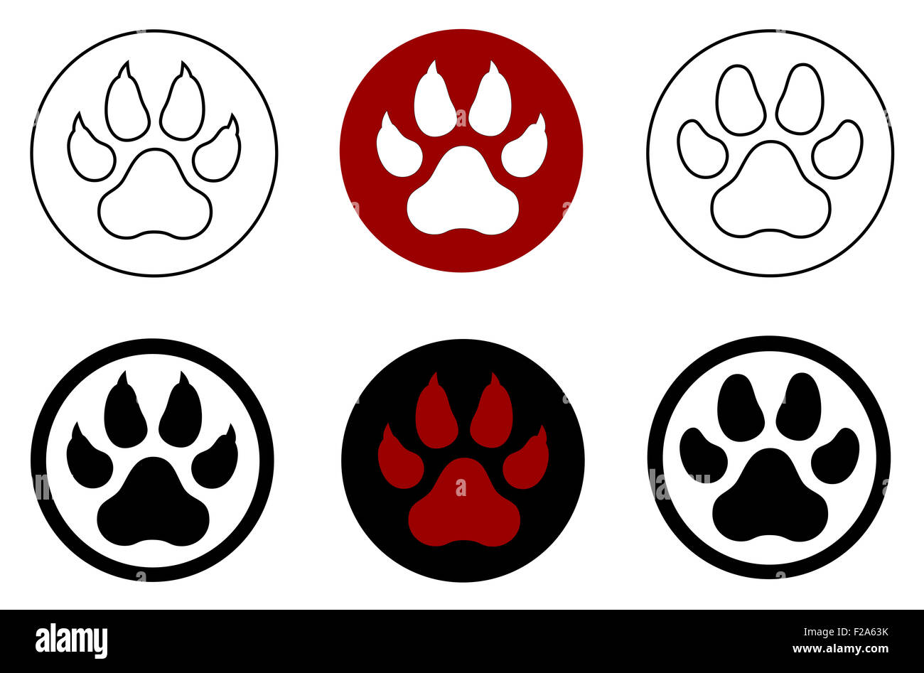 Animal paw print in Cut Out Stock Images & Pictures - Alamy