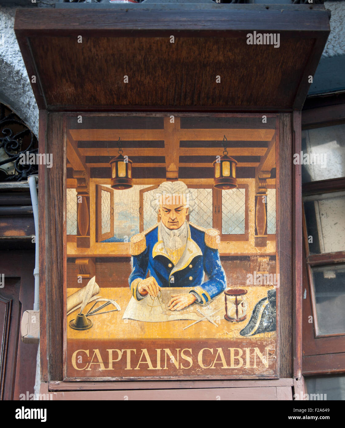 Antique pub sign for captains cabin hi-res stock photography and images ...