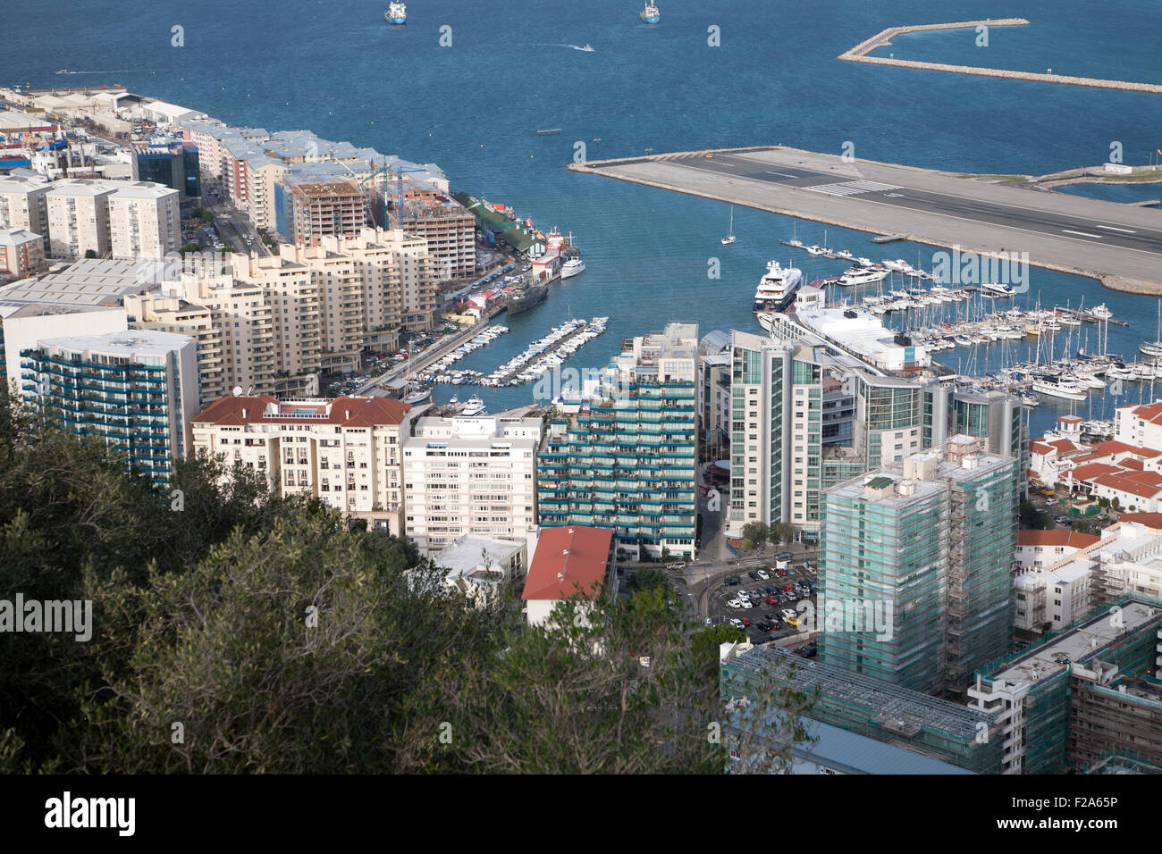 High density modern apartment block housing, Gibraltar, British ...