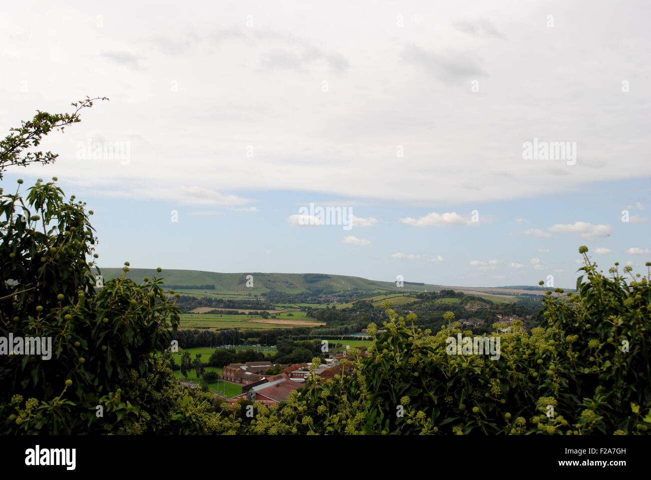 The South Downs and the town of Lewes Stock Photo - Alamy