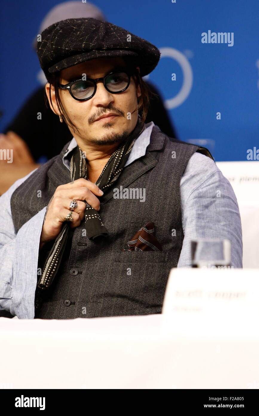 Toronto, Canada. 14th Sep, 2015. Actor Johnny Depp attends the press ...