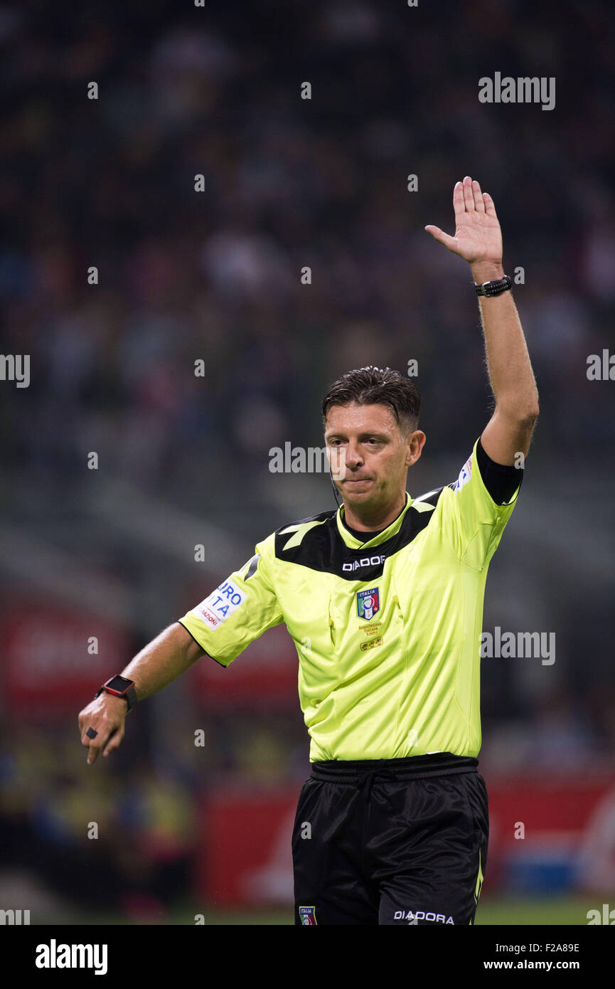 Milan, Italy. 13th Sep, 2015. Gianluca Rocchi (Referee) Football/Soccer ...