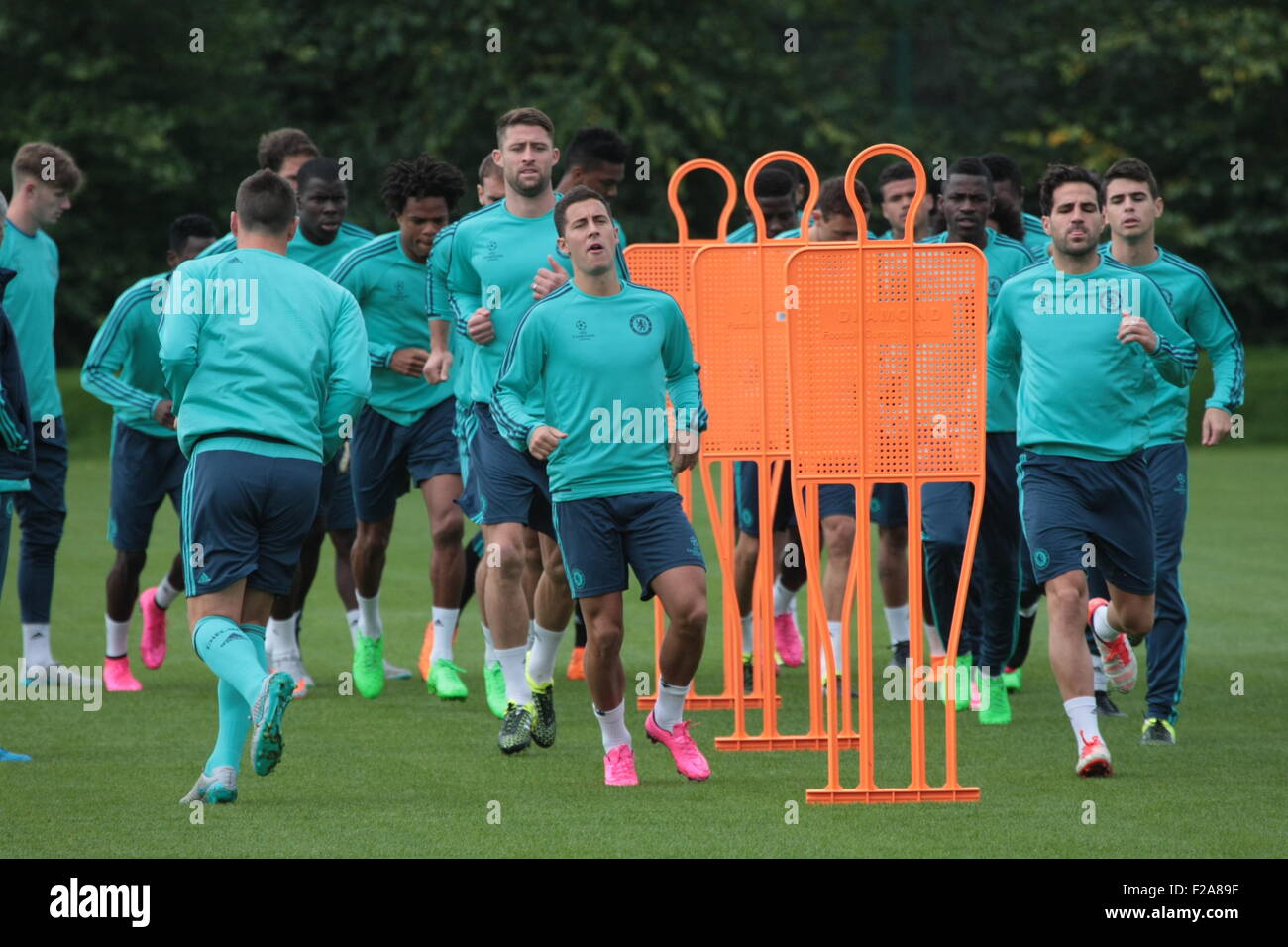 Chelsea Football Team players in training Stock Photo - Alamy