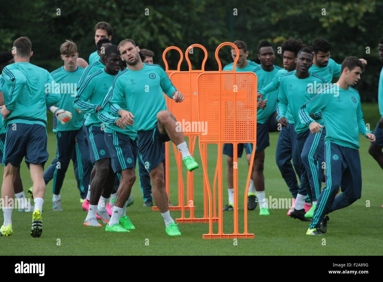 Chelsea Football Team players in training Stock Photo - Alamy