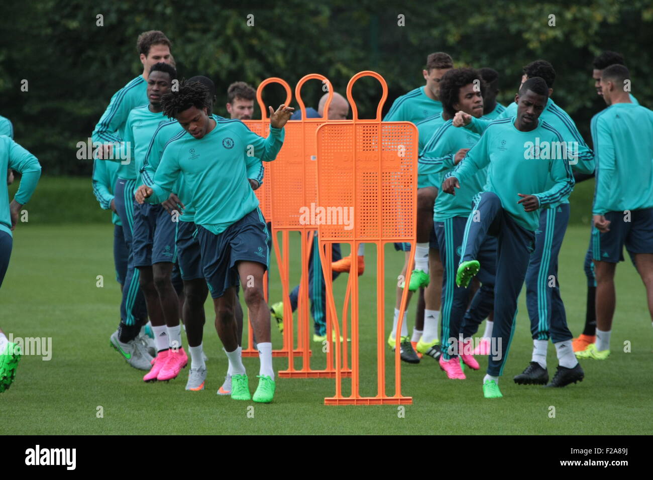 Chelsea Football Team players in training Stock Photo - Alamy