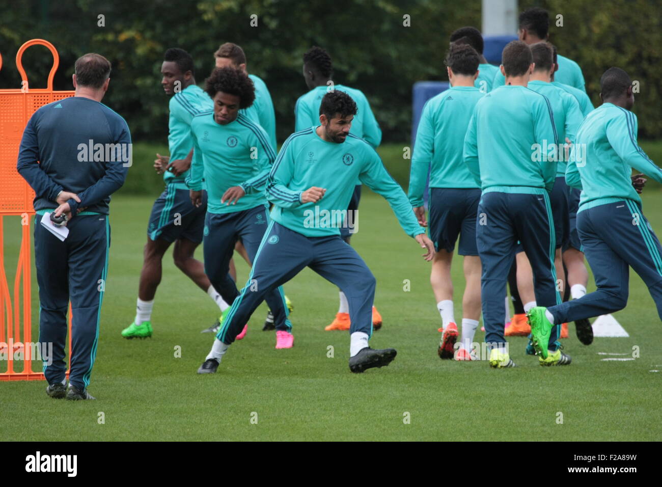 Chelsea Football Team players in training Stock Photo - Alamy