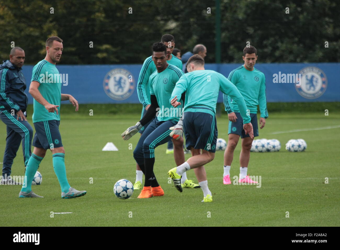 Chelsea Football Team players in training Stock Photo - Alamy